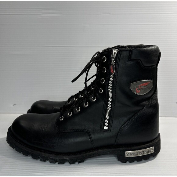 Red Wing Shoes | Shoes | Red Wing Mens Motorcycle Boots Leather Side ...